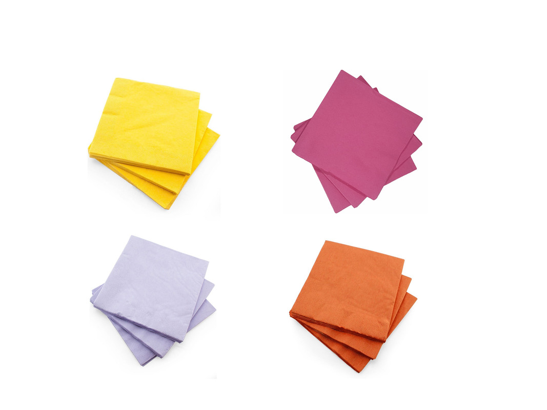 PAPER NAPKINS 33cm x 2ply Party Tableware Solid Colors All Occasion 20 ...