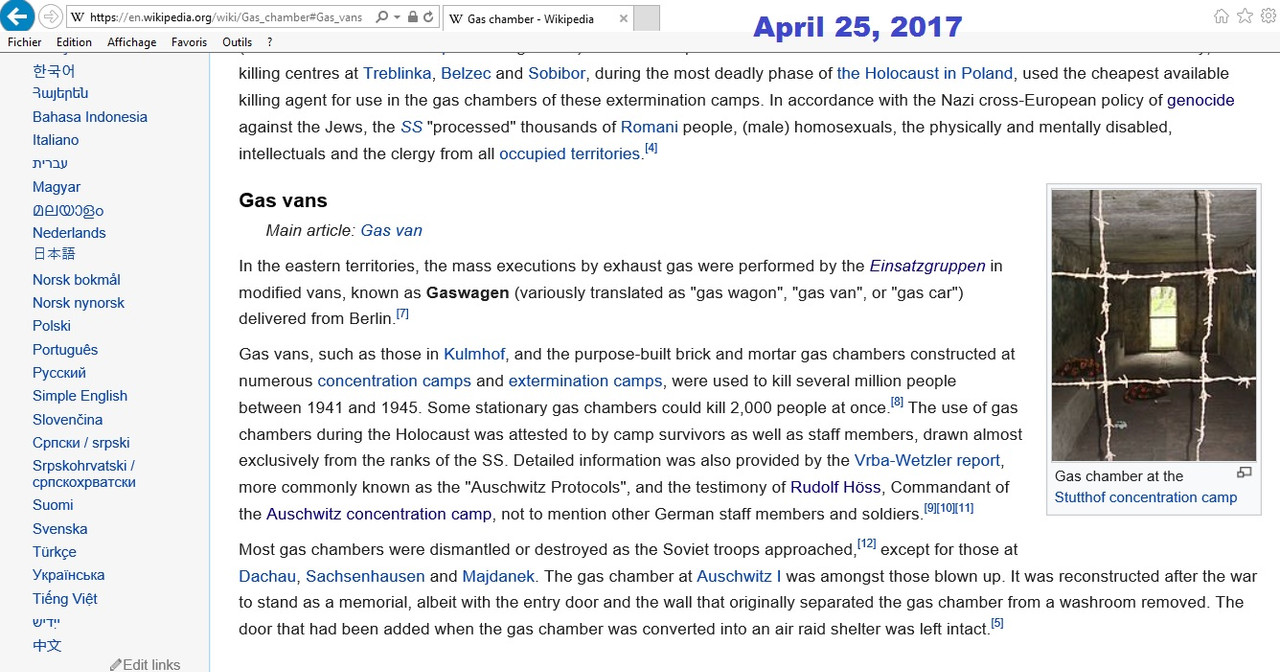 Holocaust Wikipedia gas chamber gas vans — Postimages