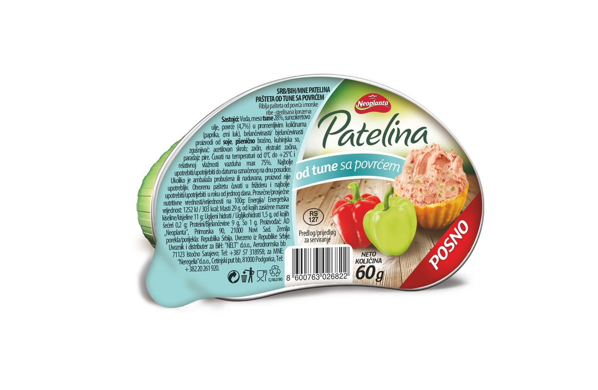 PATELINA PAŠTETA OD TUNE SA POVRĆEM 60 G — Postimages