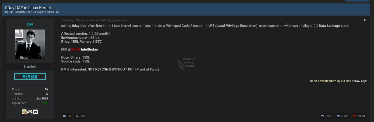 0day in Linux (possible) — LowEndTalk