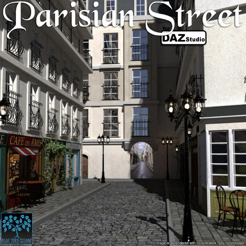 Parisian Street For Daz Studio 2026 - Free Daz 3D Models
