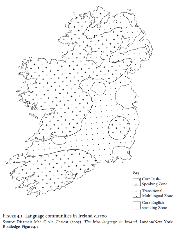 When did the Irish start using English as their predominant language ...
