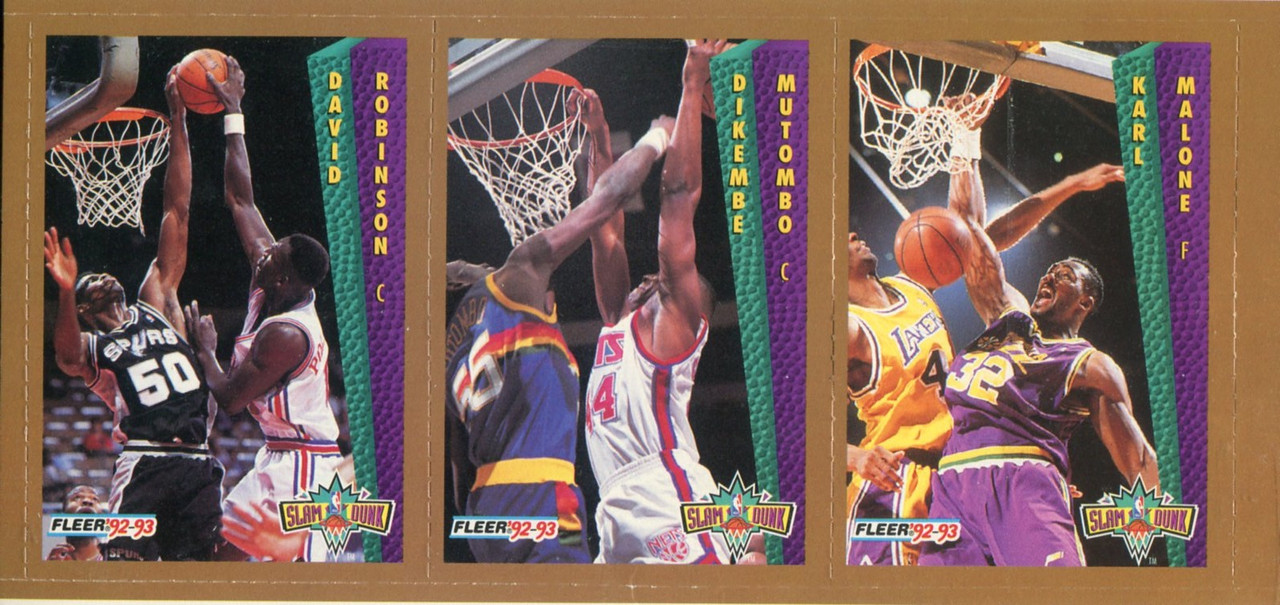 1992 93 Fleer Slam Dunk Slammin and Jammin Sheet1 David Robinson ...