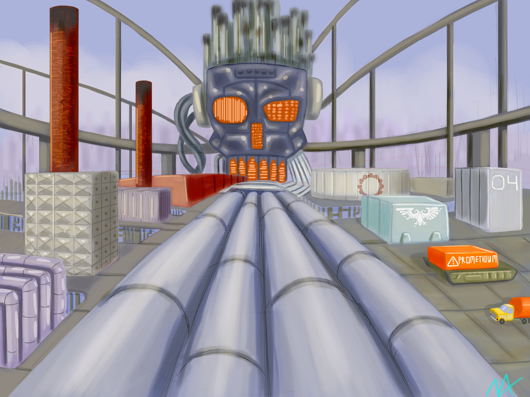 Promethium processing plant, art by me : r/ImaginaryWarhammer