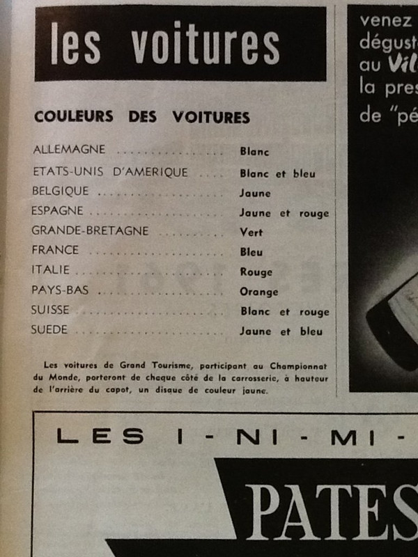 Le Mans 1962 - Identification - yellow spots - The Nostalgia Forum ...