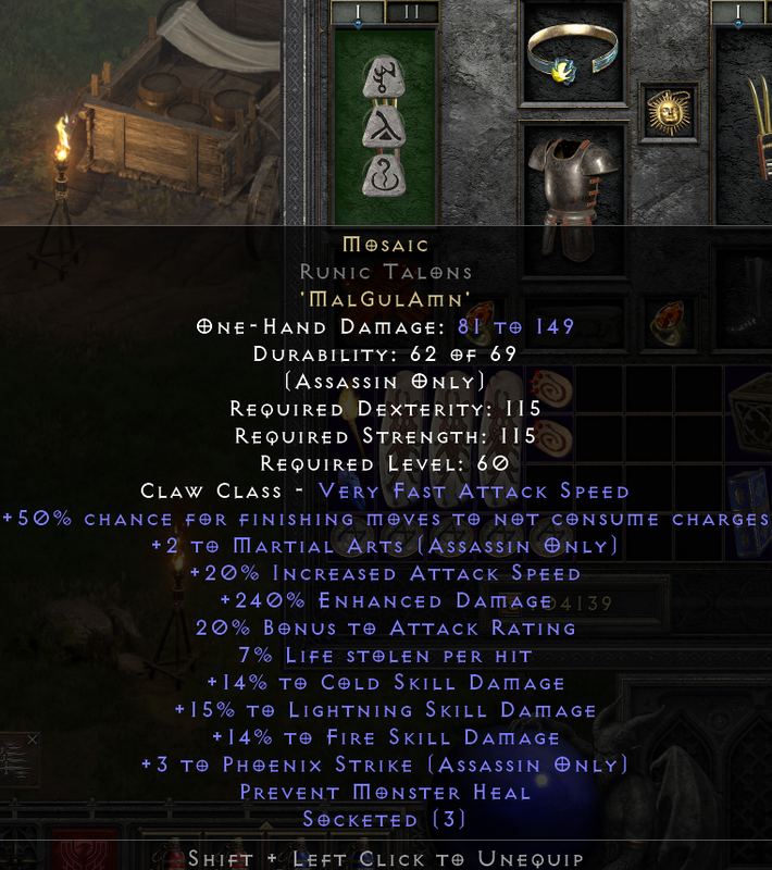 Mosaic Runic Talons Gg - Topic - d2jsp