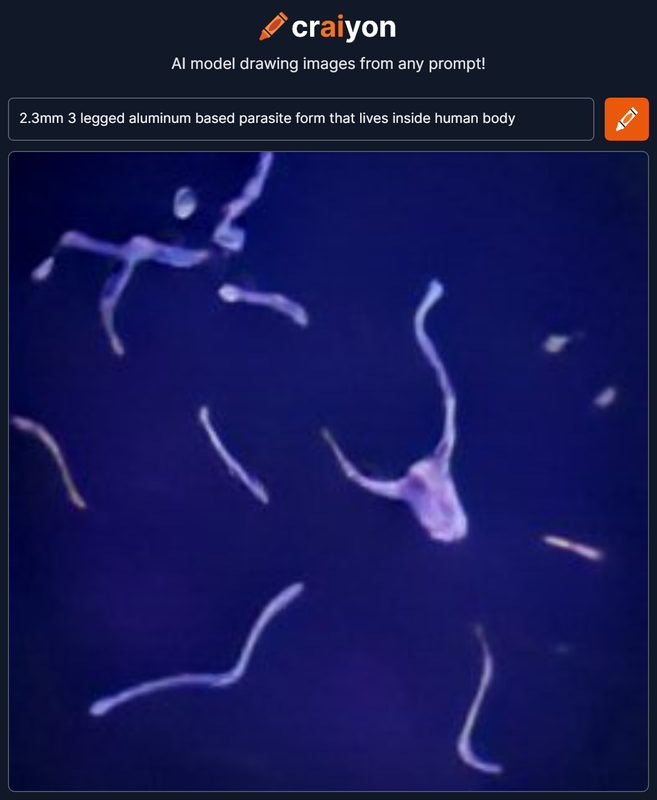 craiyon 110020 2 3mm 3 legged aluminum based parasite form that lives ...