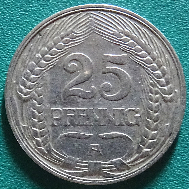 25 Pfennig. Alemania (1910)