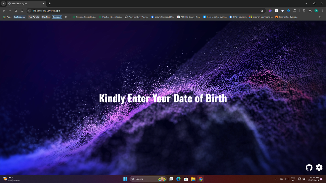 GitHub - VinayNoogler000/Life-Timer: Contains all the files, which were used to create this Life ...