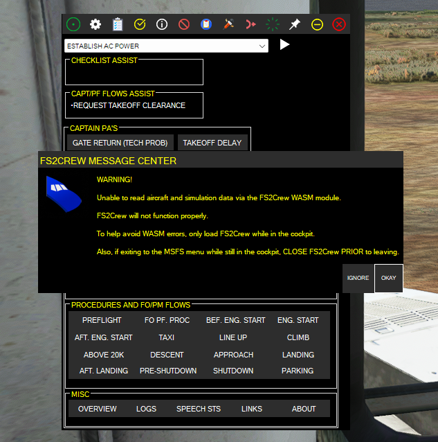 WASM connection error with SU10 beta. - FS2Crew: Maddog X Edition for ...