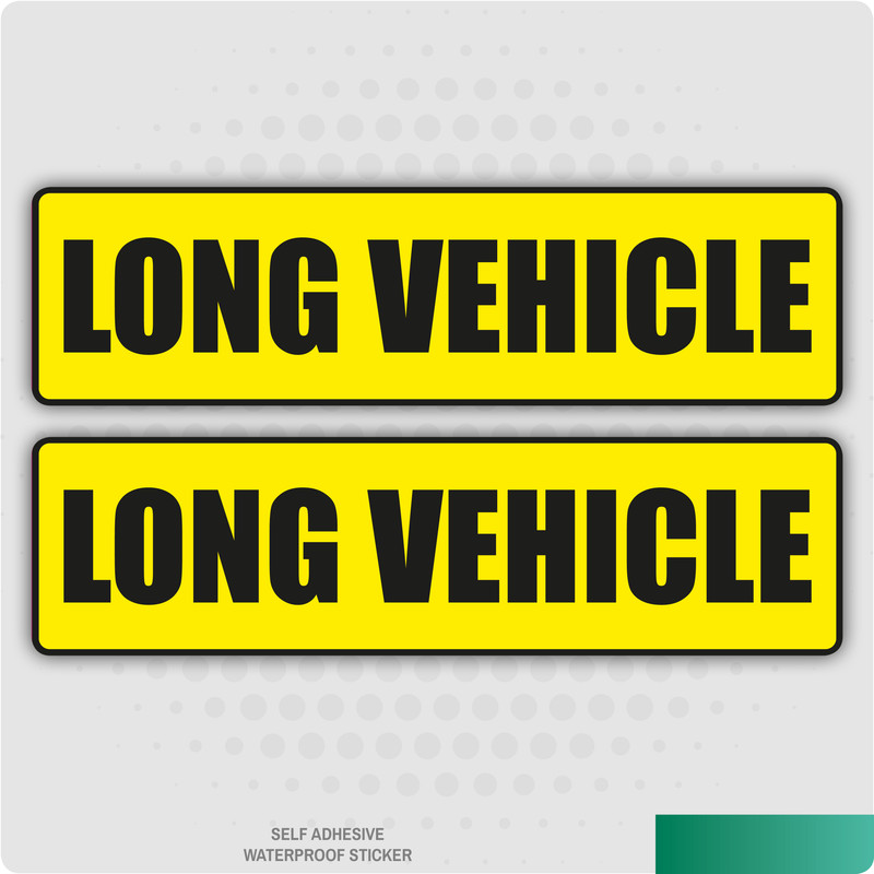 2 x Long Vehicle Stickers Car Van Lorry Taxi HGV Self-Adhesive Vinyl | eBay