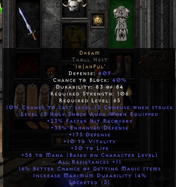 Ft Dream Shield Troll Nest - Topic - d2jsp