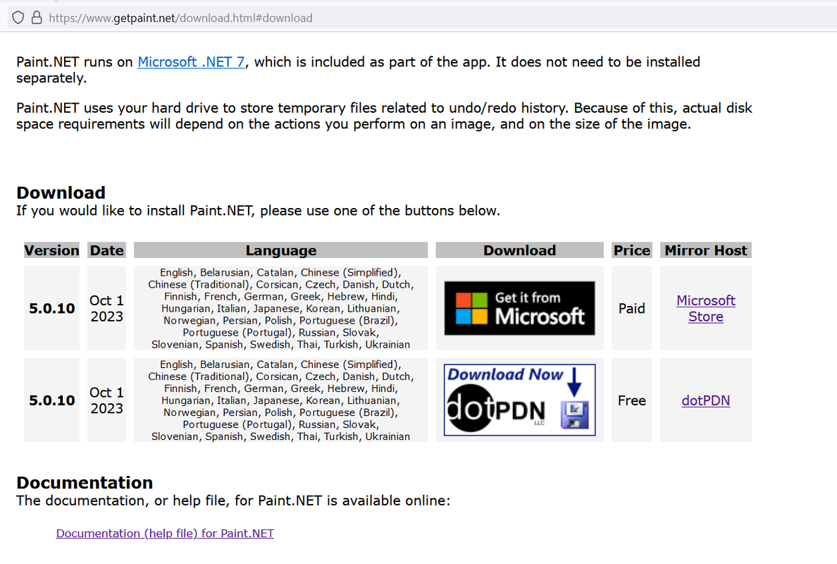 Paint.Net web site error - Troubleshooting & Bug Reports - Paint.NET Forum