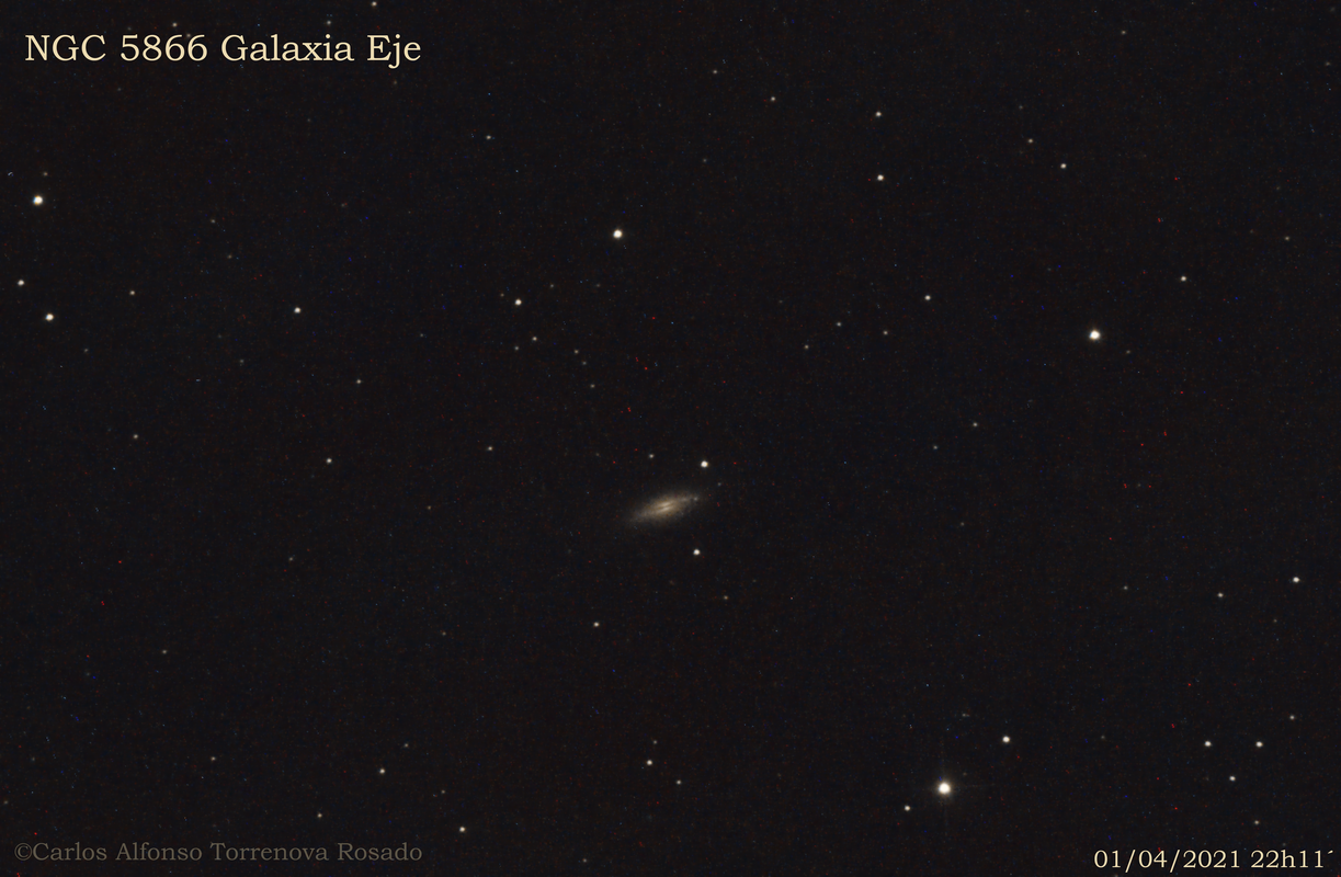 NGC 5866 trasteando con la montura | astrónomo.org