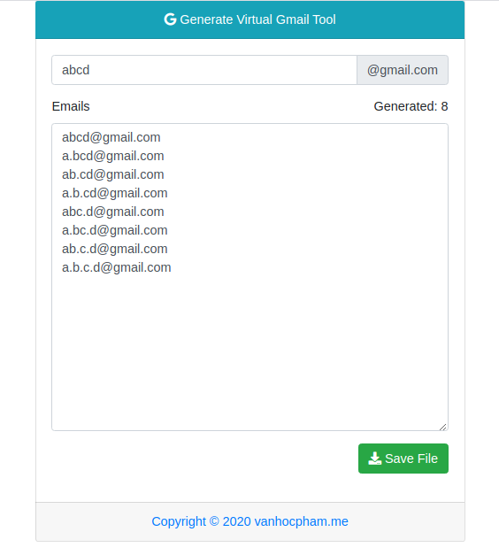 GitHub - vanhocpham/generate-virtual-gmail: tool generate name gmail ...