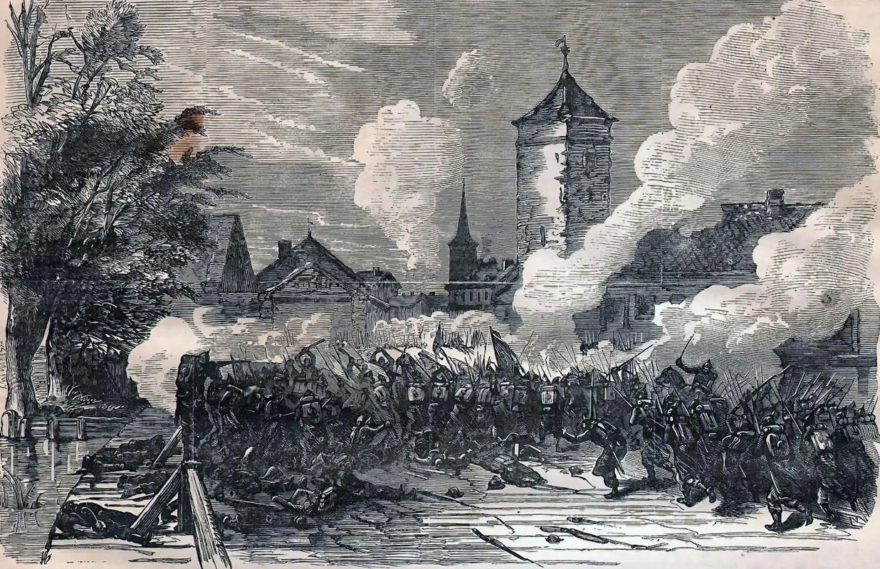 Austro prusiana, Gitschin,el asalto a la ciudad de 28 de junio de 1866 ...
