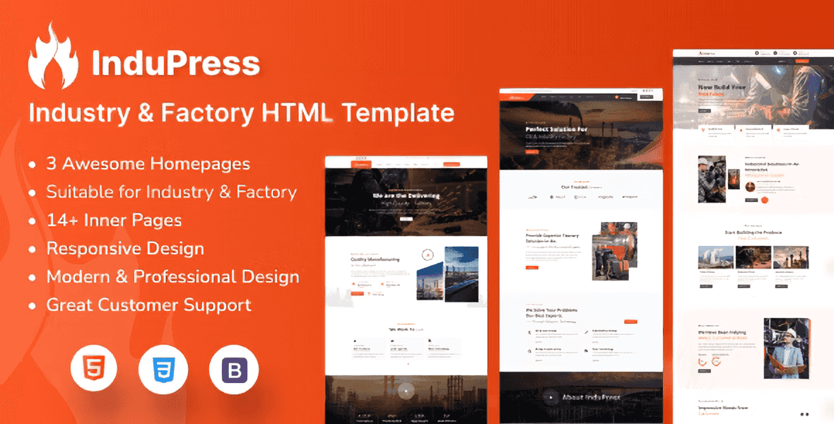 InduPress - Industry & Factory HTML Template – Bliter GPL