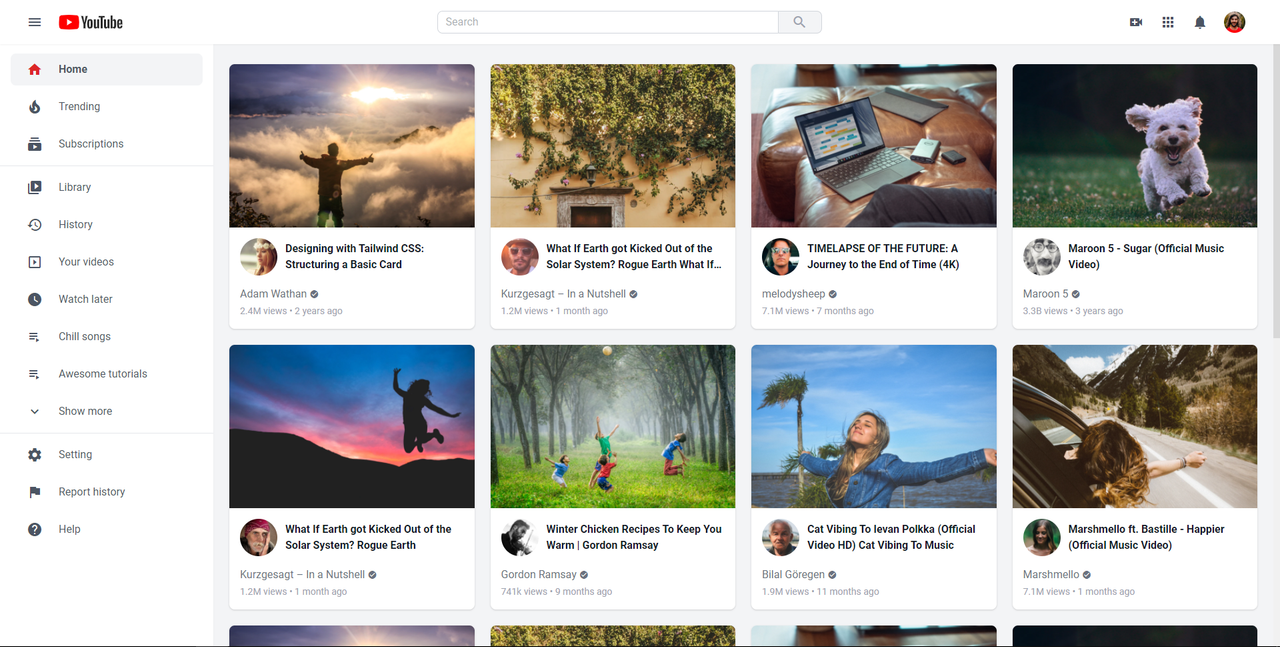 GitHub - xaviranik/youtube-redesigned: Youtube redesigned with Tailwind CSS and Vue