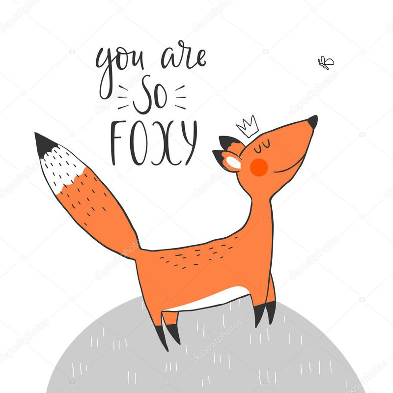 depositphotos 204781218 stock illustration funny smiling fox crown her — Postimages