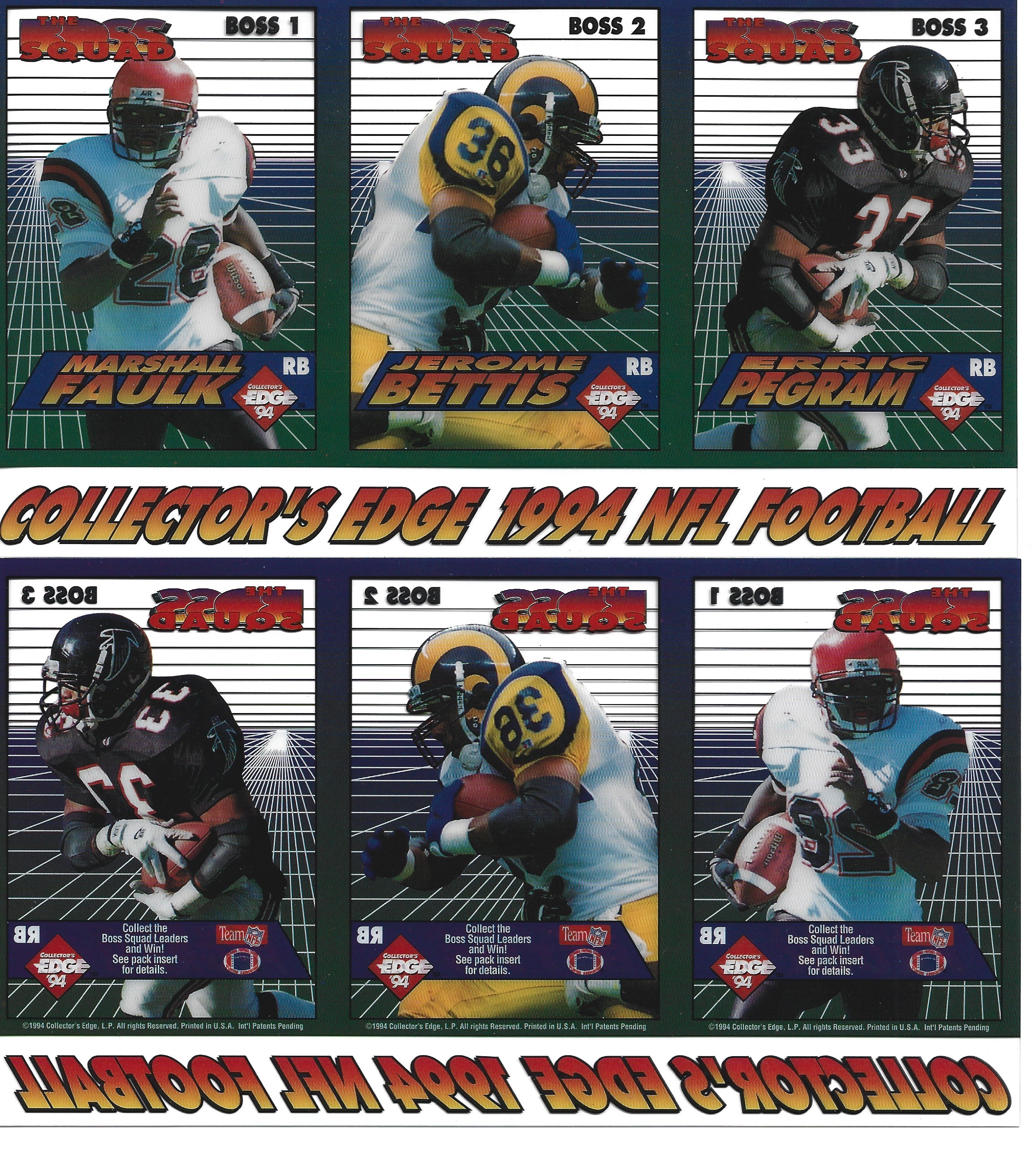 1994 Collectors Edge Boss Squad PROMO Panel — Postimages