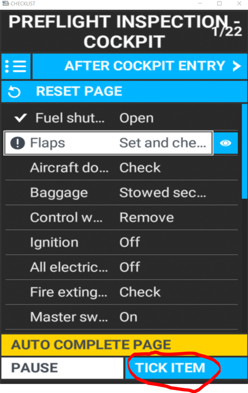 InGame CheckList SimVar for TICK ITEM - AxisAndOhs Support - The AVSIM ...