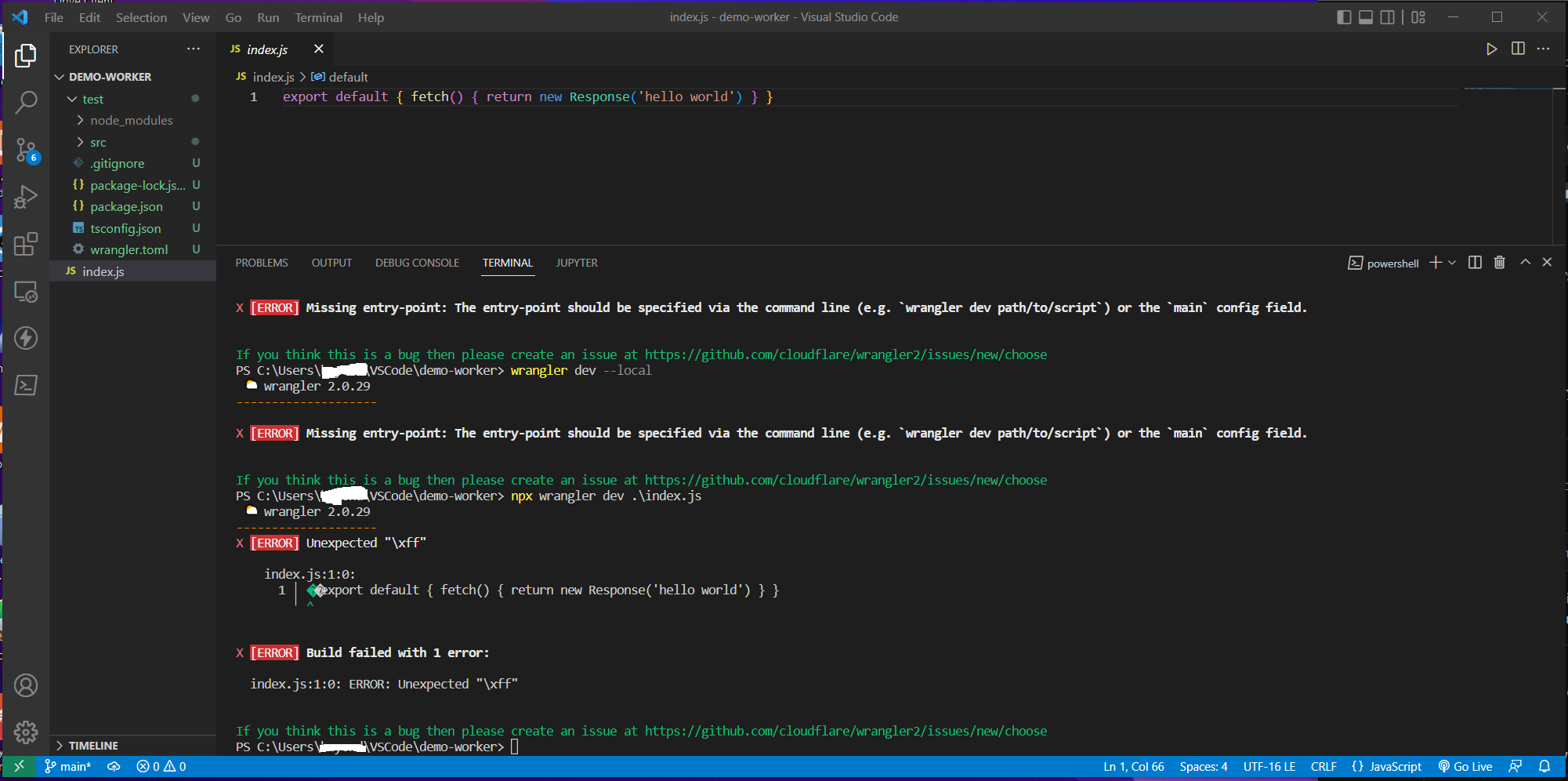 2022 09 07 23 59 53 🐛 BUG missing entry point · Issue 1784 · cloudflare wrangler2 — Postimages