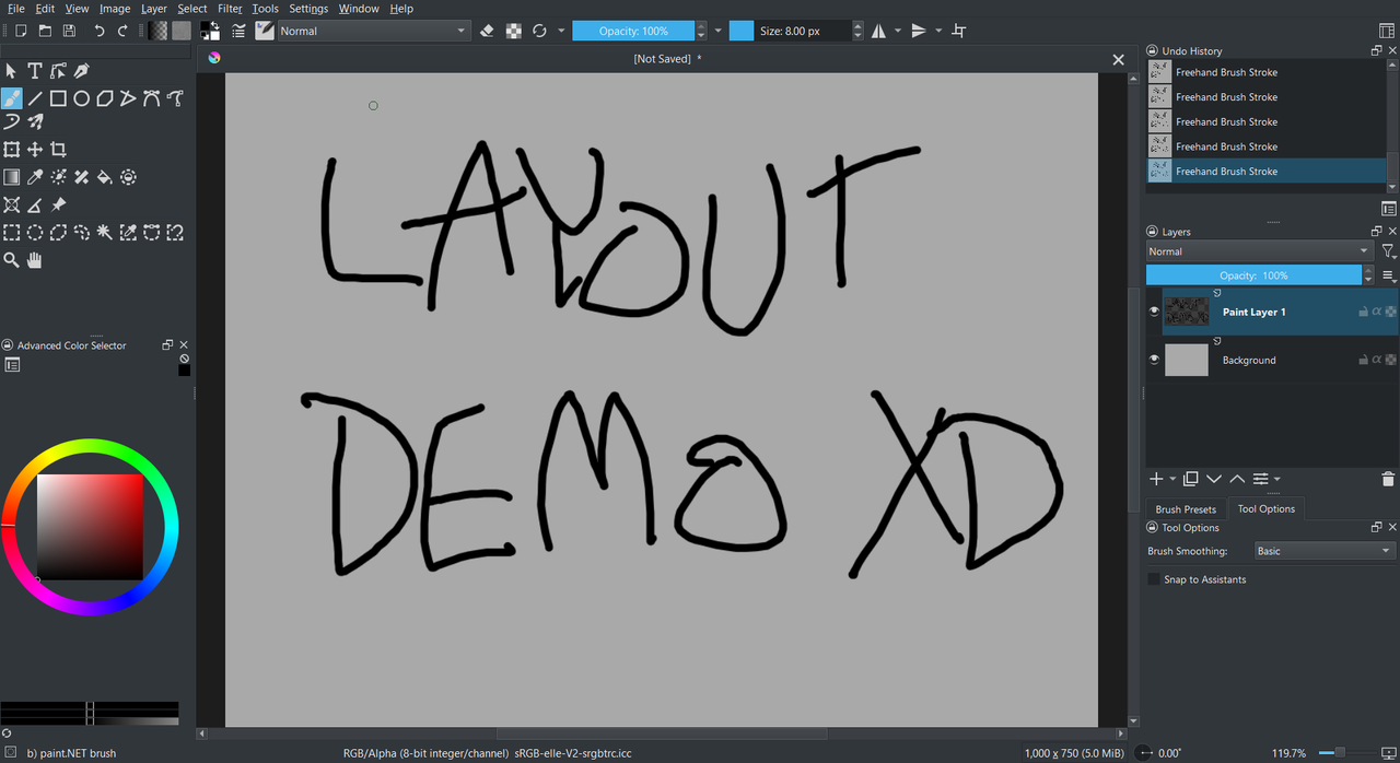 How do you layout your art program? on Toyhouse