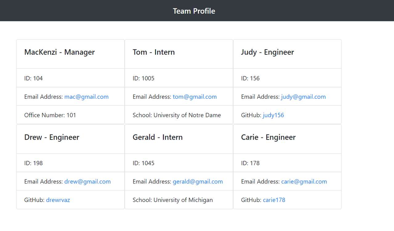 GitHub - drewrvaz/team-profile-generator