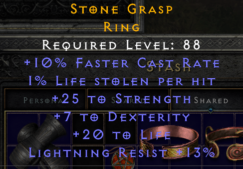 Fcr Str Dex Life Rings - Topic - d2jsp