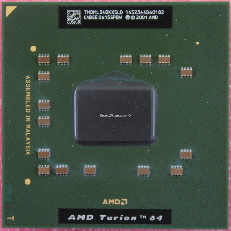 AMD Turion 64 ML 34 1 8 Ghz 800 Mhz 1 MB Socket 754 CPU TMDML34 BKX5 LD ...
