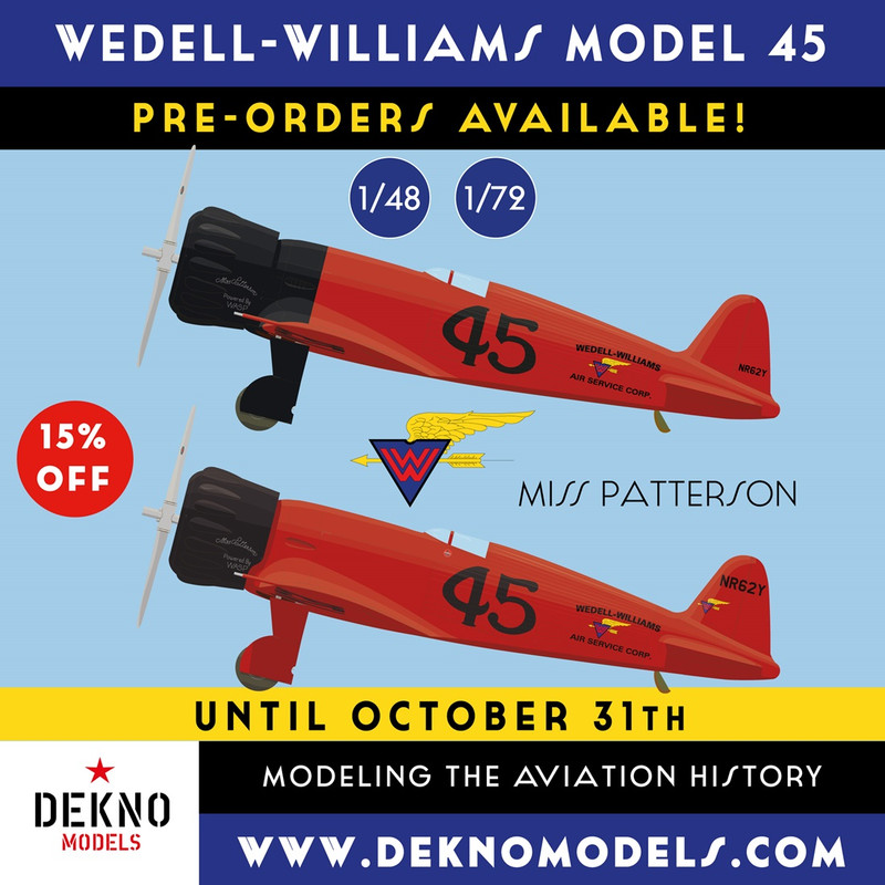 1/48 & 1/72 - Wedell-Williams Model 45 resin kit with 3D printed parts ...