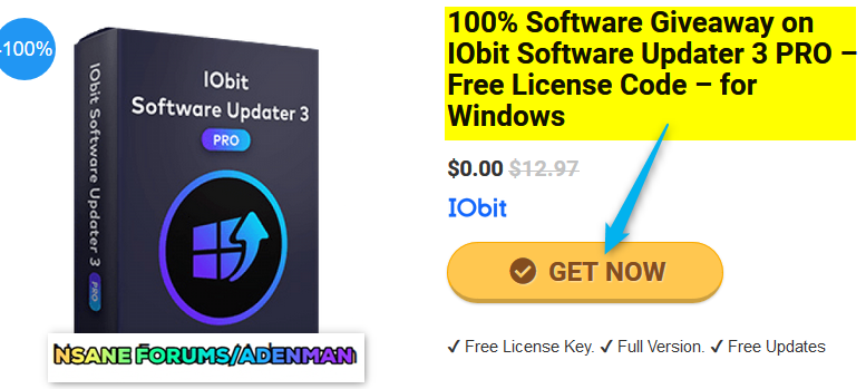 IObit Software Updater 3.0.1.1425 - 6 months license - Giveaways ...