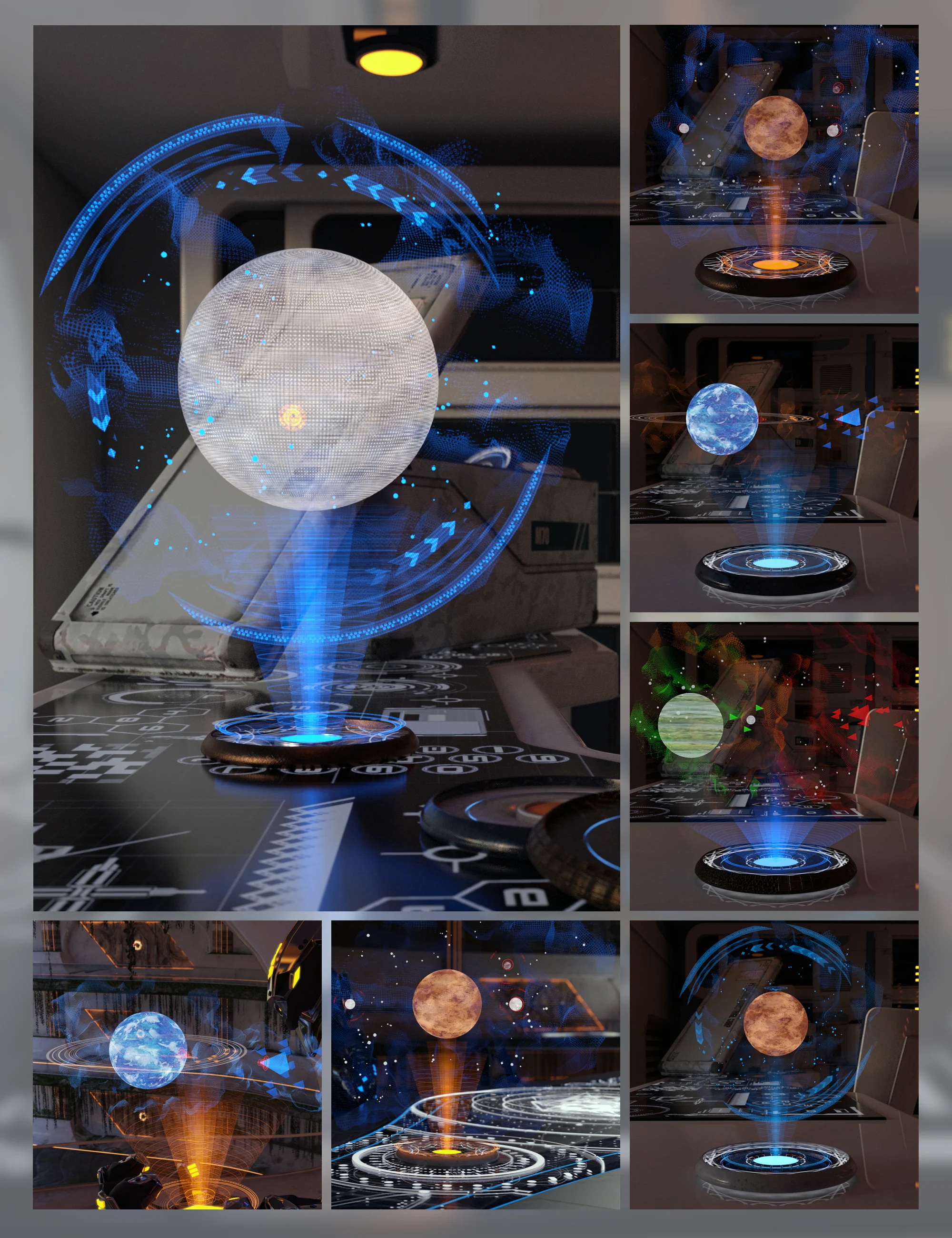 (FILLED 2023-03-19) Hologram Pack 01 - Free Daz 3D Models