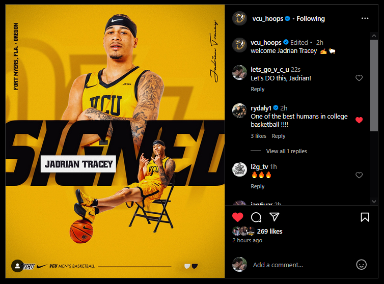 Jadrian Tracey is a Ram!!! | Page 6 | VCU Ram Nation