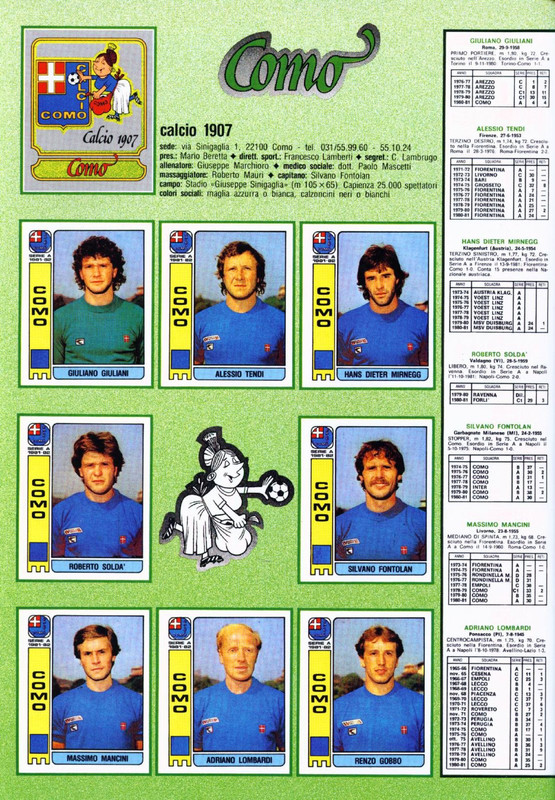 Calciatori 1981 1982 Panini 16 — Postimages