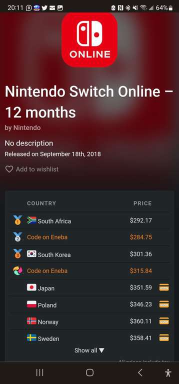 Nintendo Switch online 12 meses Nintendo Switch online 12 meses