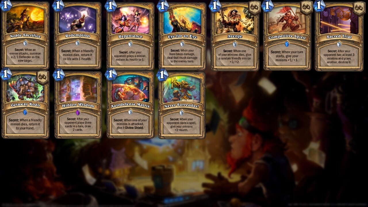 Cheatsheet Guide for all Hearthstone Secrets (December 2019) (Wild too ...
