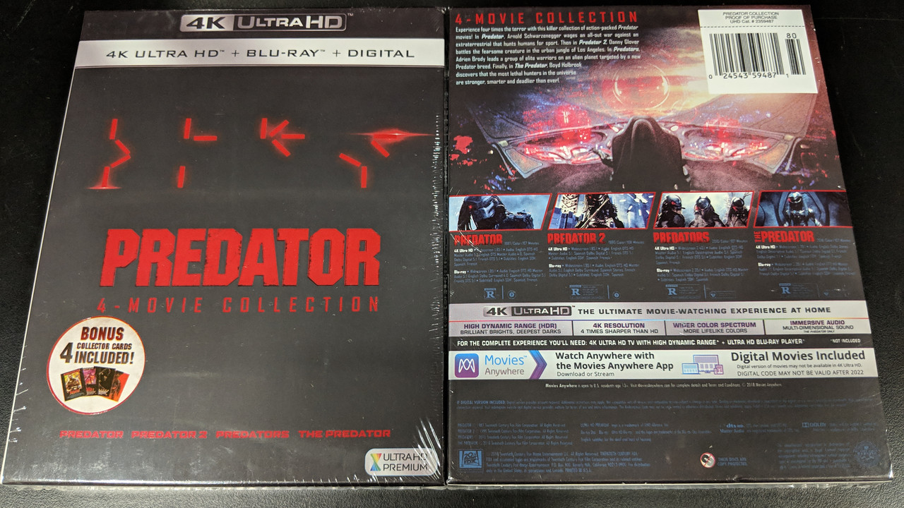 Predator: 4-Movie Collection (1987-2018) 4K UHD - Page 2 - Blu-ray Forum