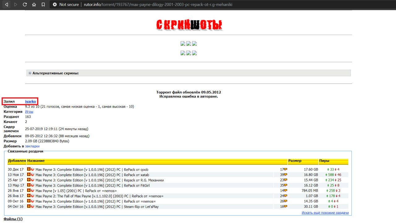 Do people pose as RG Mechanics on rutor to possibly spread virus ...