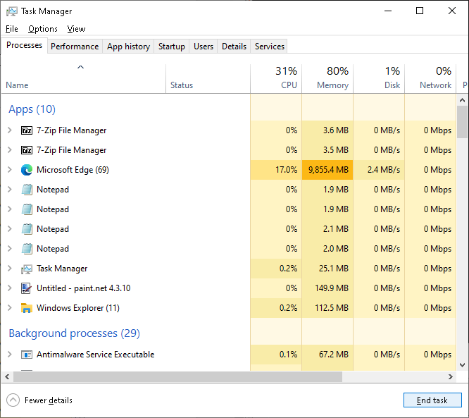 The Subframes are Bloating a Lot of RAM in Microsoft Edge - Windows 10 ...
