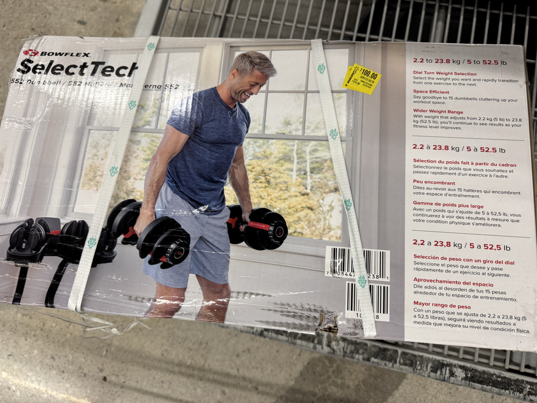 Bowflex SelectTech 552 Dumbbell, Adjustable, Single, Free 2-Month JRNY ...