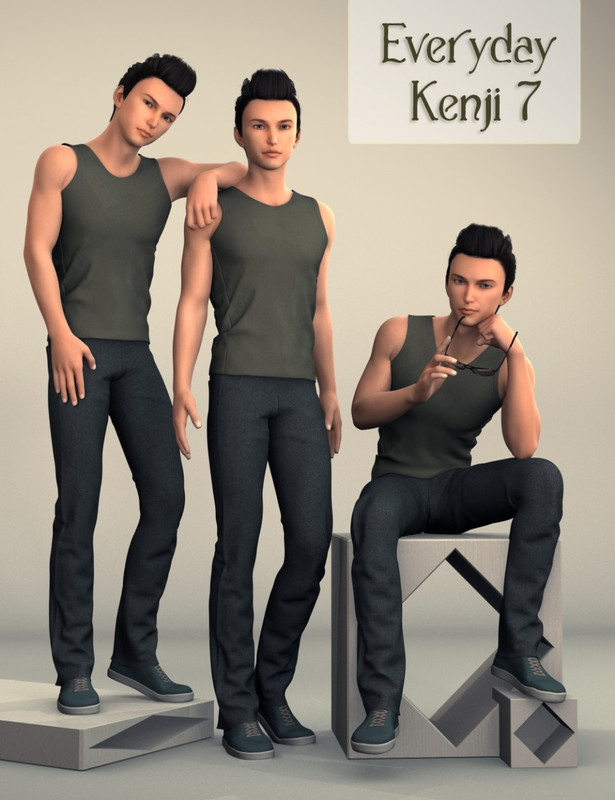 Everyday Kenji 7 Poses 2025 - Free Daz 3D Models