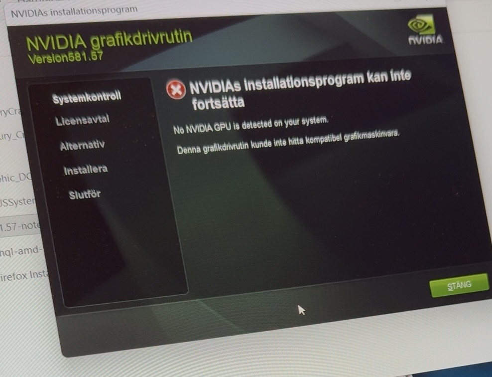 no nvidia gpu is detected on your system - Geforce