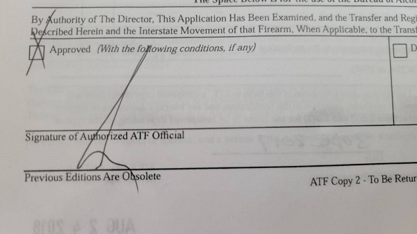 Which NFA Examiner signed my form? Pics of the Examiner's signatures ...