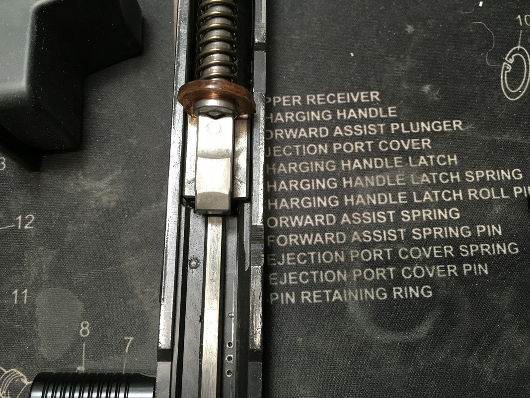 TSO bottom surface barrel lug has gouge marks.