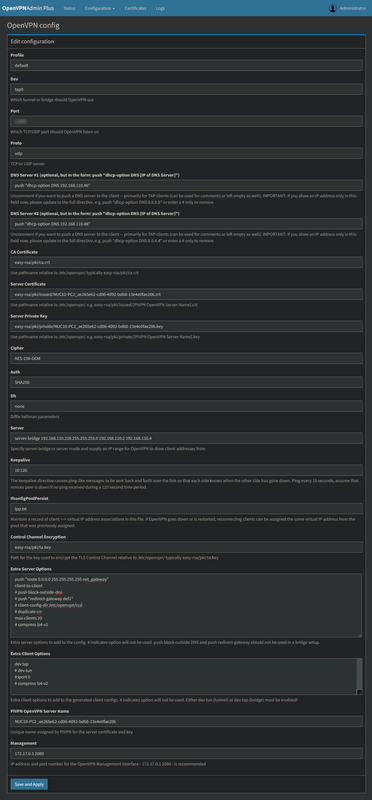 New incarnation of OpenVPN-web-ui for Administering OpenVPN Servers: OpenVPN-Admin-Plus. : r/OpenVPN