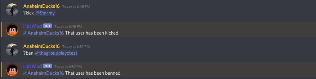 Hot Mod | Discord Bots