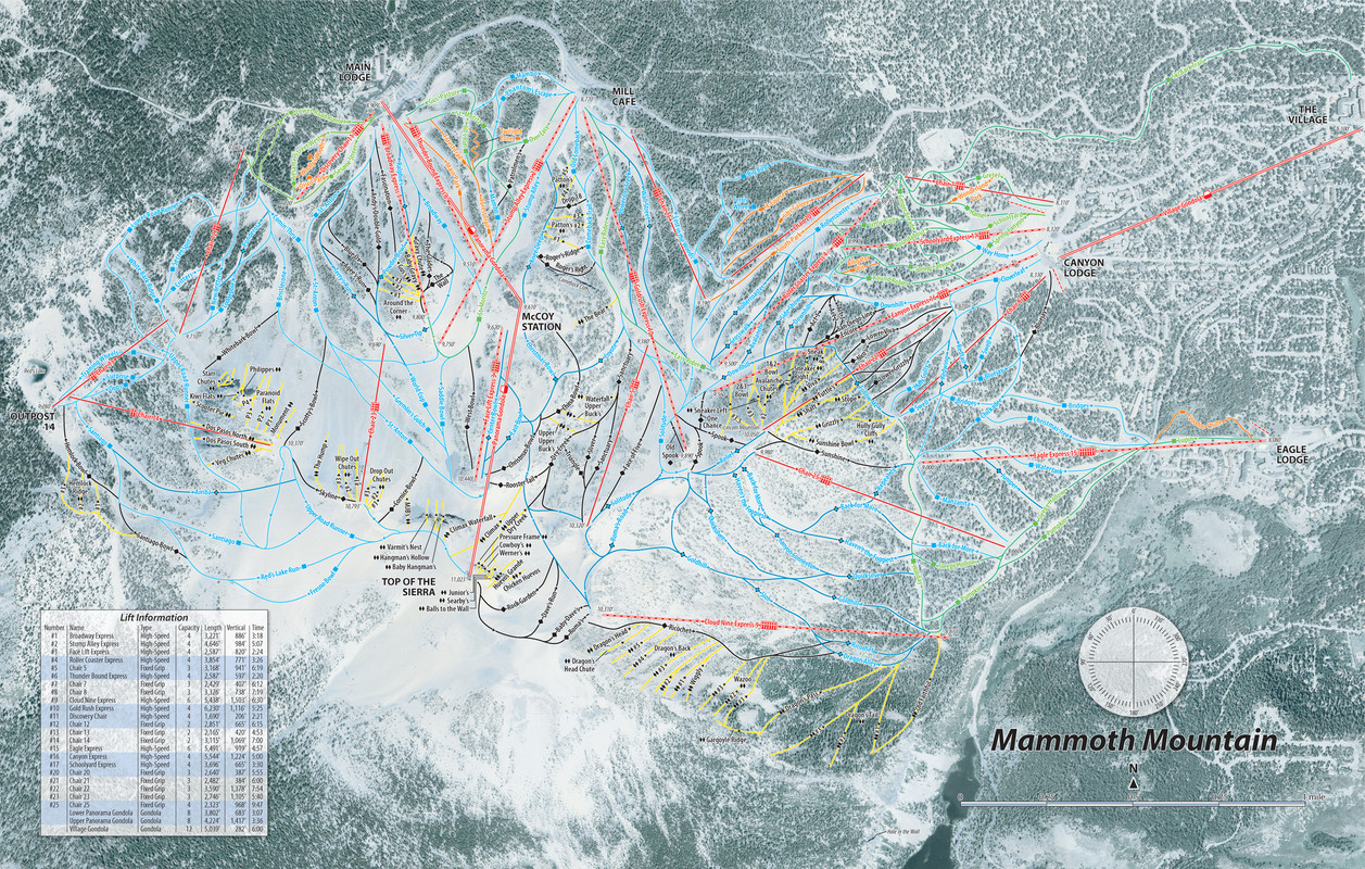 What's the name of the two routes off of Chair 14? Not on any maps, but ...