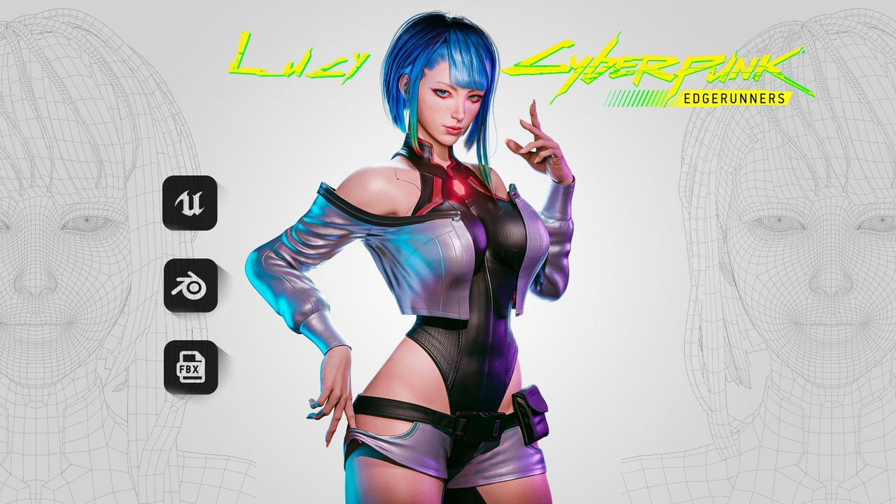 Lucy Cyberpunk Edgerunner Blenderunreal Free Daz 3d Models 
