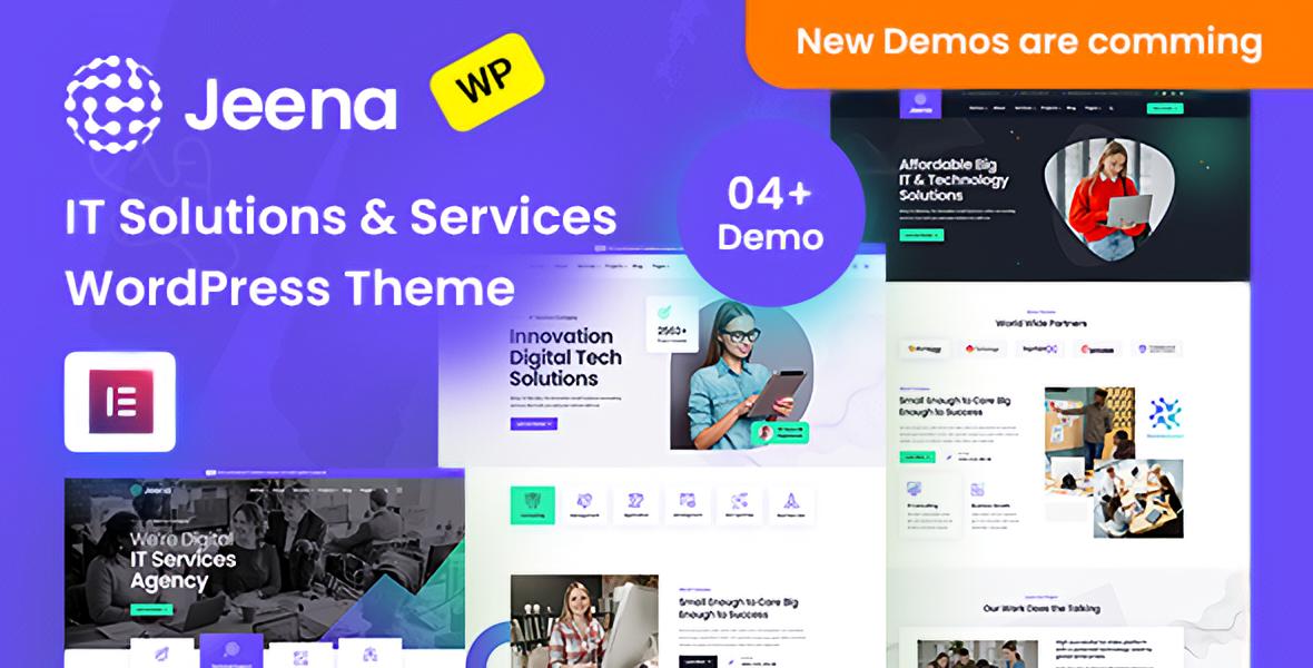 Jeena - IT Solutions & Technology Elementor WordPress Theme – Bliter GPL